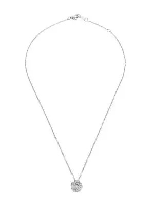 LEO PIZZO 18kt White Gold Floral Diamond Necklace