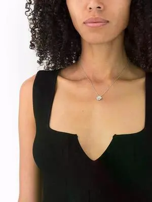 LEO PIZZO 18kt White Gold Floral Diamond Necklace