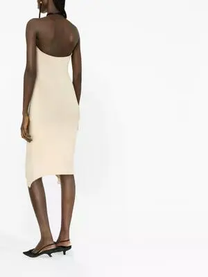 COURREGES Ribbed-knit Halterneck Dress