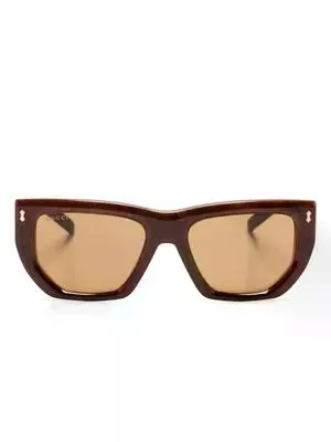 Gucci Rectangle-frame Sunglasses - Brown