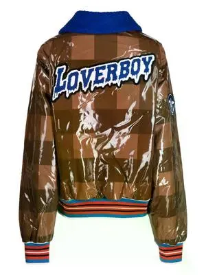 CHARLES JEFFREY Checked Varsity Bomber Jacket
