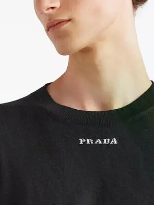 Prada Intarsia-logo Cashmere Jumper