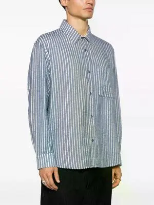 CRAIG GREEN Ripped Striped Cotton Shirt