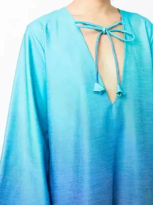 BAMBAH Mosa Gradient-effect Linen Kaftan