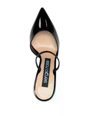 SERGIO ROSSI Godiva 75mm Leather Heel Pumps - Black