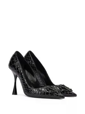 Roberto Cavalli Crocodile-effect High-heel Pumps