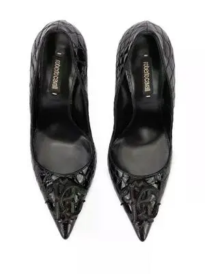 Roberto Cavalli Crocodile-effect High-heel Pumps