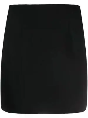 MAISON CLOSE Logo-patch Lace-detailing Skirt - Black