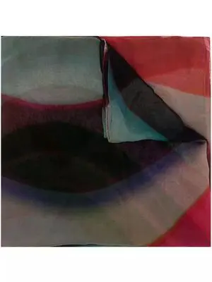 Paul Smith Silk Spray Swirl Scarf - Multicolour