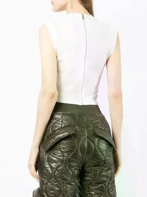 DION LEE Fine-ribbed Corset Tank Top