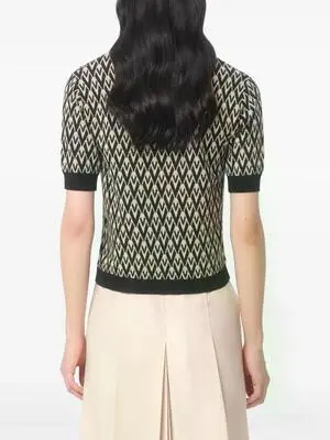 Valentino Garavani Toute La V Jacquard Wool Sweater