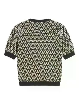 Valentino Garavani Toute La V Jacquard Wool Sweater
