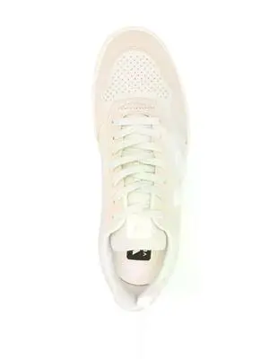VEJA V-90 Panelled Low-top Suede Sneakers - Neutrals