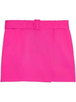 AMI Paris Belted Midi Skirt