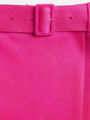 AMI Paris Belted Midi Skirt
