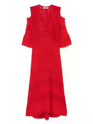 TWINSET Punched-knit Midi Dress - Red