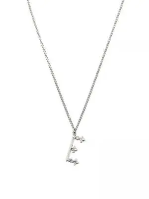 Emanuele Bicocchi Alphabet Pendant Sterling Necklace - Silver