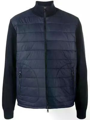 Ralph Lauren Purple Label Zip-front Padded-panel Sweater