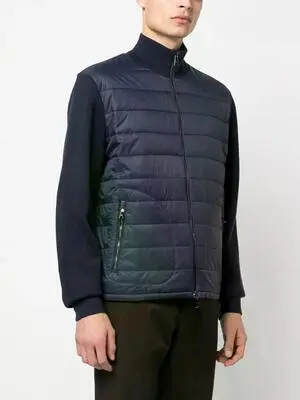 Ralph Lauren Purple Label Zip-front Padded-panel Sweater