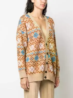Dsquared2 Geometric-print Wool Cardigan