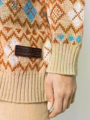 Dsquared2 Geometric-print Wool Cardigan