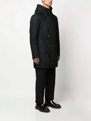 Peuterey Hooded Feather Down Parka - Blue