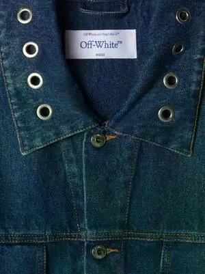Off-White Eyelet-embellished Denim Jacket