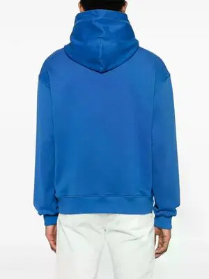 Dolce & Gabbana Logo-plaque Cotton Hoodie - Blue