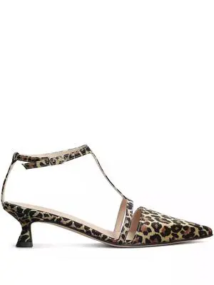 ANNA F. 55mm Leopard-print Pumps