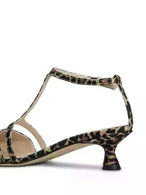 ANNA F. 55mm Leopard-print Pumps
