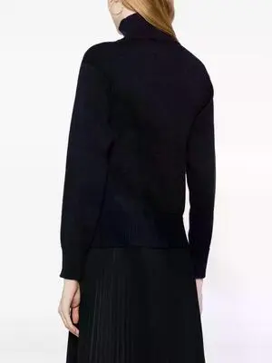 JIL SANDER Logo-patch High-neck Jumper - Blue