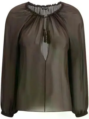 Tom Ford Tie Detailed Blouses