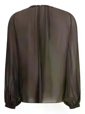 TOM FORD Long-sleeve Silk Blouse