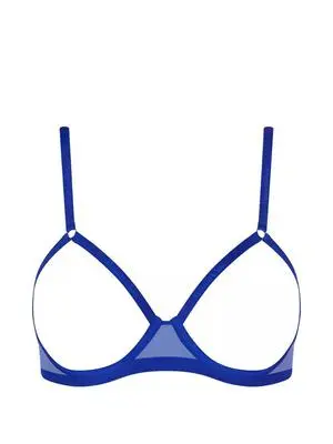 MAISON CLOSE Corps À Corps Open-cup Bra - Blue