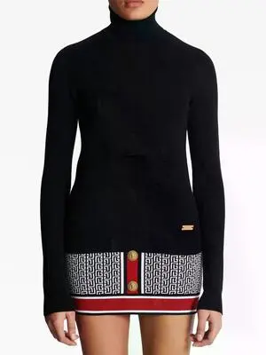 Balmain Logo-plaque Wool Jumper
