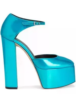 GIUSEPPE ZANOTTI 150mm Bebe Platform Pumps - Blue