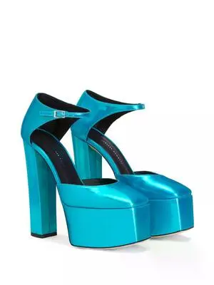 GIUSEPPE ZANOTTI 150mm Bebe Platform Pumps - Blue