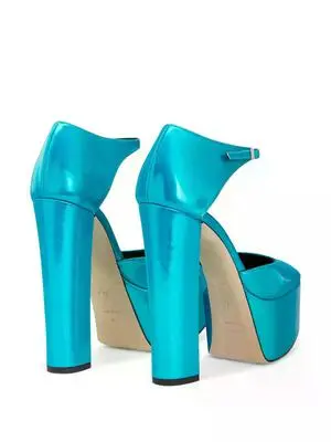 GIUSEPPE ZANOTTI 150mm Bebe Platform Pumps - Blue