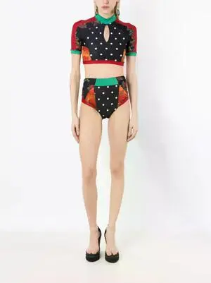 AMIR SLAMA Patchwork-design Bikini Set