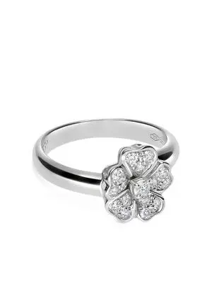 LEO PIZZO 18kt White Gold Flora Diamond Ring - Silver