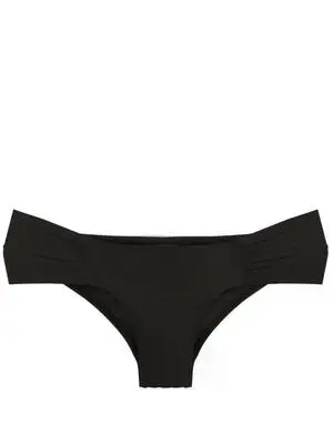 AMIR SLAMA Gathered Low-waisted Bikini Bottoms - Black