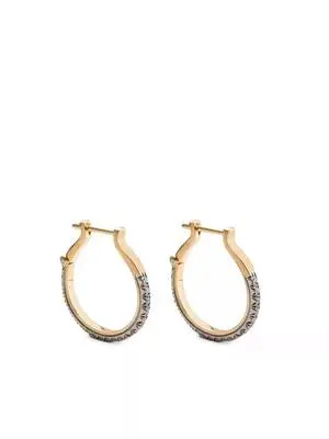 HUM 18kt Yellow Circular Diamond Earrings - Gold