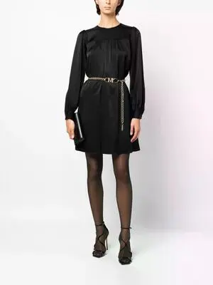 Michael Kors Belted Satin Minidress