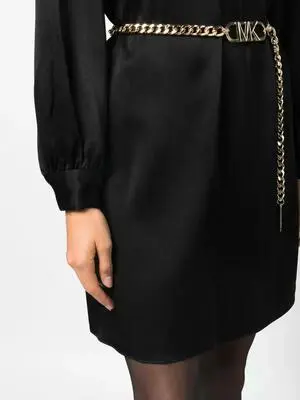 Michael Kors Belted Satin Minidress
