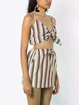 AMIR SLAMA Striped Crop Top