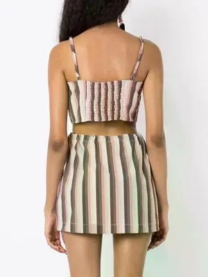 AMIR SLAMA Striped Crop Top