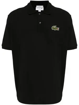 Lacoste Logo-appliqué Polo Shirt - Black
