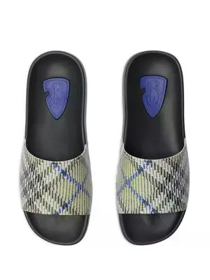 Burberry Vintage Check-pattern Slides - Neutrals
