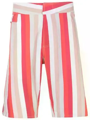 AMIR SLAMA Striped Bermuda Shorts - Orange
