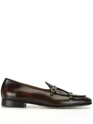 EDHEN MILANO Brera Double Strap Loafers - Brown